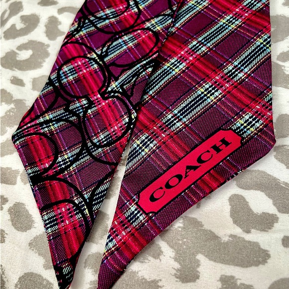 Coach | Accessories | Coach Poppy Plaid Skinny Pony Scarfpurse Tie ...
